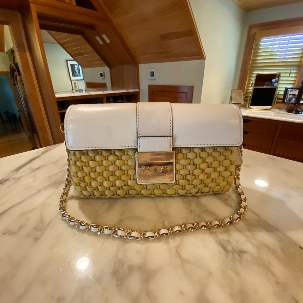 Michael Kors, Rattan And Leather Shoulder Bag - Gem